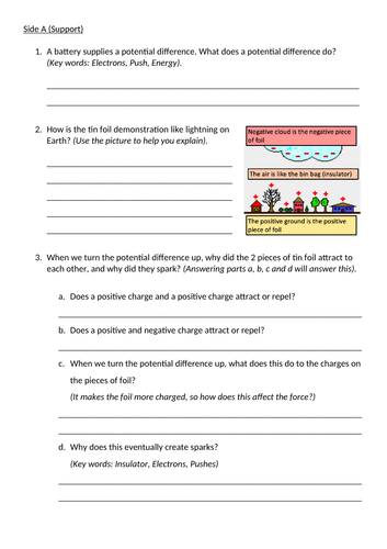 AQA GCSE Electricity Lesson 04 - Potential Difference | Teaching Resources