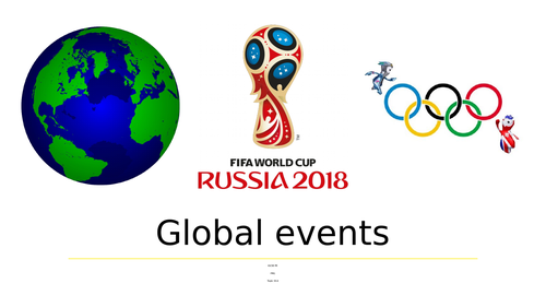 iGCSE PE Global Events | Teaching Resources