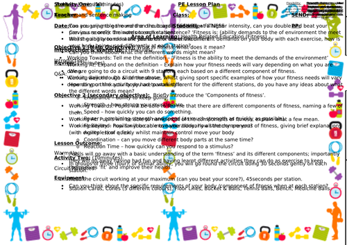 Components of Fitness | Teaching Resources