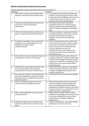 Ethnicity and education concept mix and match | Teaching Resources