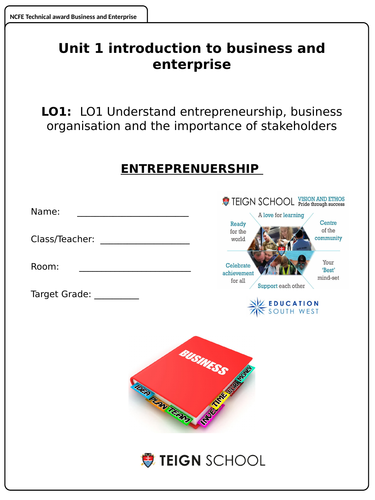 Business Studies: Entrepreneur | Teaching Resources