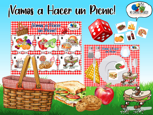 Spanish Picnic Game! (Game to Learn Food Vocabulary in Spanish ...