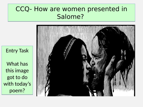 AQA Unseen Poetry- Salome | Teaching Resources