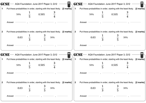 Ordering Fractions, Decimals & Percentages - GCSE Questions ... Ordering Fractions, Decimals & Percentages - GCSE Questions ...