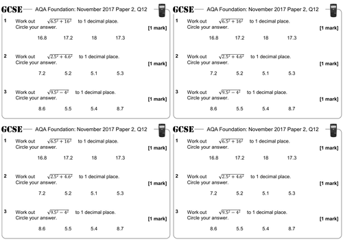 Using a Calculator - GCSE Questions - Foundation - AQA | Teaching Resources Using a Calculator - GCSE Questions - Foundation - AQA | Teaching Resources