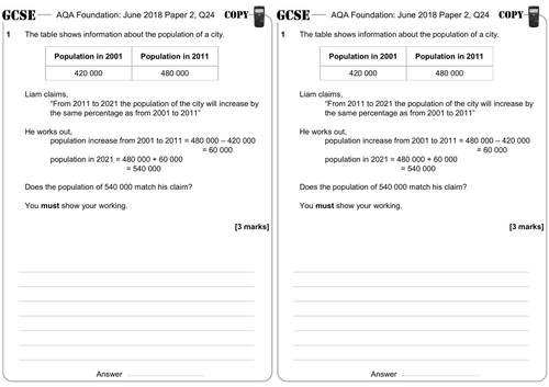 Expressing a Change as a Percentage: Calculator - GCSE Questions ... Expressing a Change as a Percentage: Calculator - GCSE Questions ...