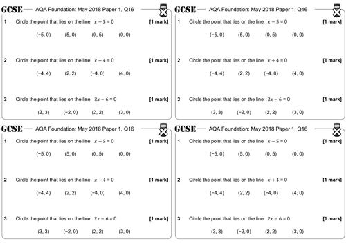 Evaluating Coordinates on Graphs - GCSE Questions - Foundation - AQA ... Evaluating Coordinates on Graphs - GCSE Questions - Foundation - AQA ...