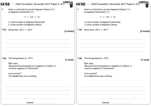Substitution With A Calculator Gcse Questions Foundation Aqa