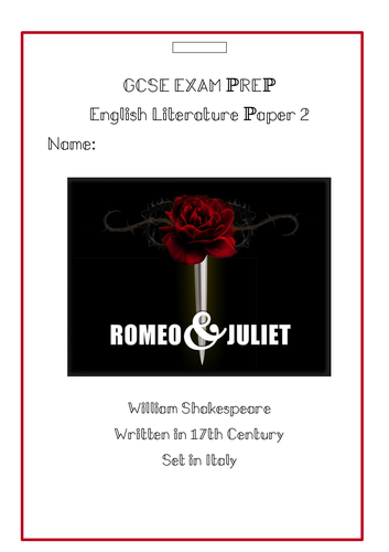 Romeo and Juliet Full Revision Pack | Teaching Resources