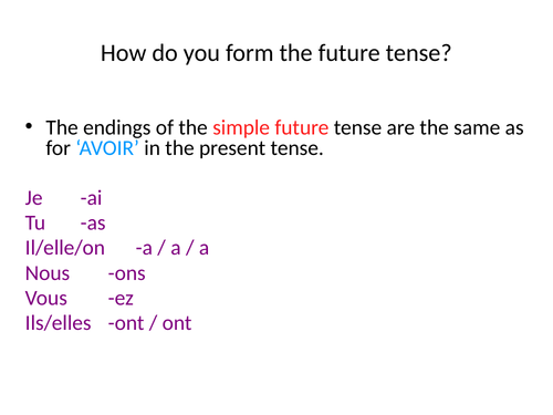FRENCH FUTURE AND CONDITIONAL | Teaching Resources