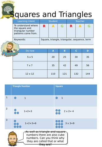 Square and triangle numbers | Teaching Resources