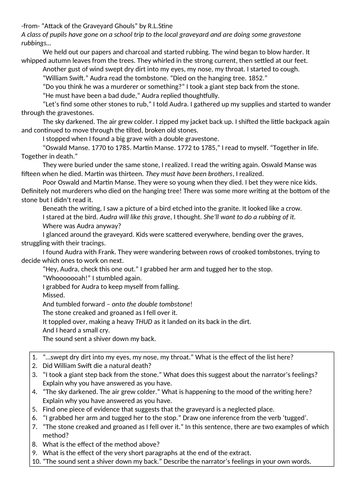 Middle school reading and comprehension resources