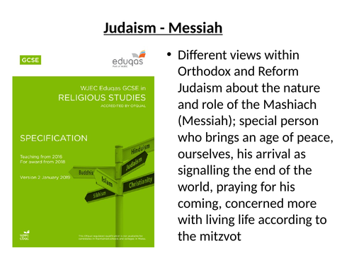 Jewish Messiah Eduqas by MissFurness | Teaching Resources