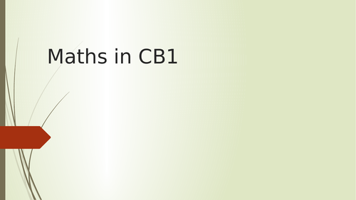 Maths in CB1 | Teaching Resources