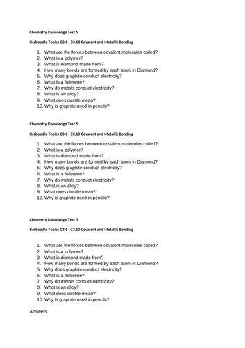 Metallic Bonding - Full Lesson | Teaching Resources
