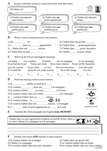 Studio 2 Vert, pp. 68, 69 - Là où j’habite | Teaching Resources