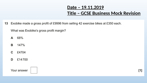 GCSE Business Revision Paper 2 - Operation, finance, influences on ...