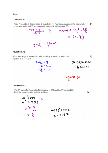 NCUK maths past paper solution for science, engineering,business and ...