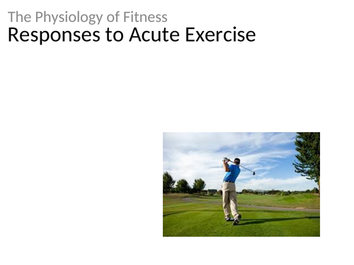 Short term responses to exercise | Teaching Resources Short term responses to exercise | Teaching Resources