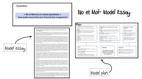 No et Moi- Model Essay and Plan- Roman pessimiste- A Level French ...