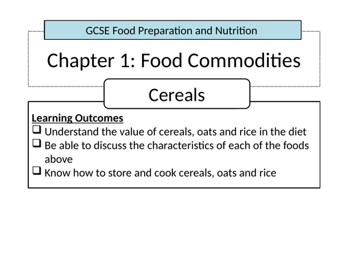 Food Commodities - Cereals | Teaching Resources Food Commodities - Cereals | Teaching Resources