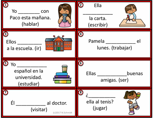 Spanish Future Tense Task Cards - El futuro - 24 Task Cards | Teaching ...