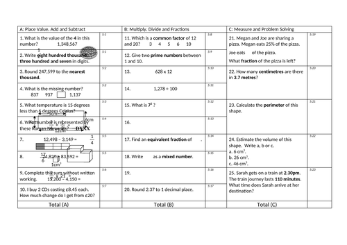 Math quiz Year 5 | Teaching Resources