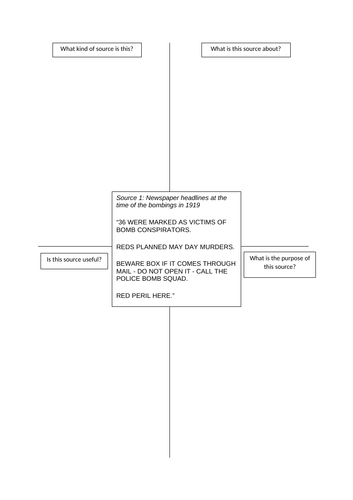 Palmer Raids/Red Scare source work | Teaching Resources