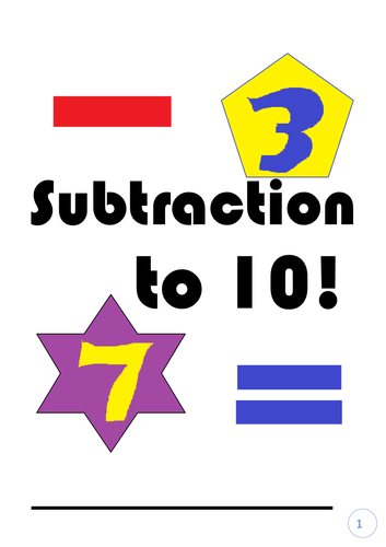 Subtraction to 10 Booklet - (Minus, Take Away, Subtraction) | Teaching ...