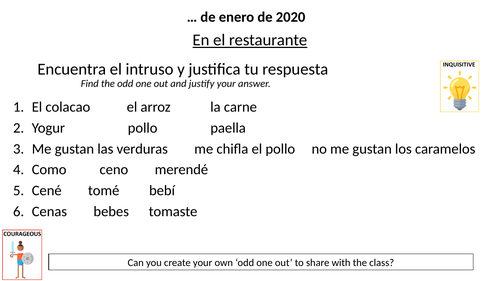 En el restaurante | Teaching Resources