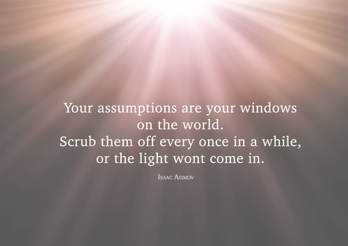Assumptions quote a3 size large downable poster | Teaching Resources