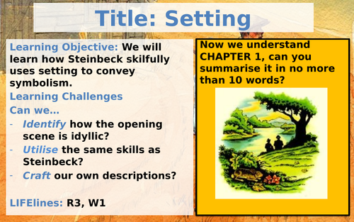 Of Mice and Men - Chapter 1 - Setting | Teaching Resources Of Mice and Men - Chapter 1 - Setting | Teaching Resources