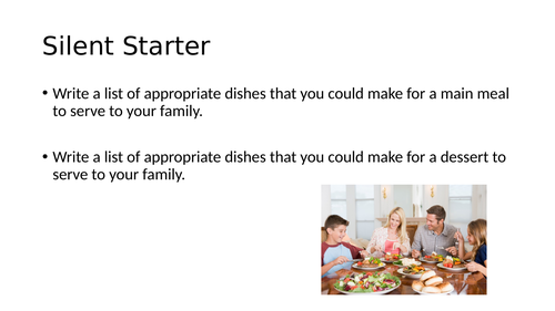 Home Cooking Skills How to Choose a Recipe | Teaching Resources