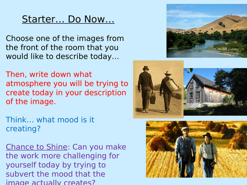 Creative writing Of Mice and Men lesson | Teaching Resources