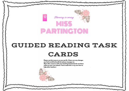 Guided reading ks2 task pack | Teaching Resources