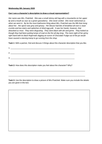 Guided Reading - Character Description | Teaching Resources