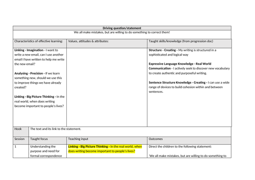 Year 6 - English - Wonder - Formal Email | Teaching Resources