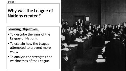 AQA: Why was the League of Nations Created | Teaching Resources