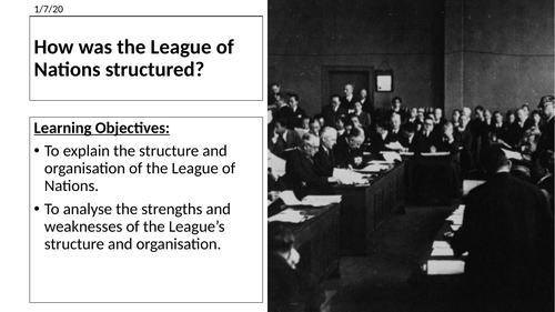 AQA: Structure of the League of Nations | Teaching Resources