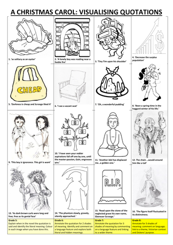 A Christmas Carol Revising Quotations | Teaching Resources