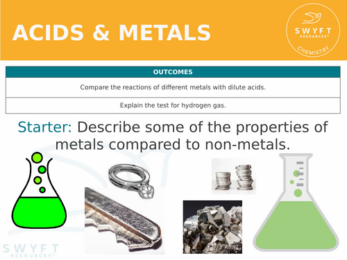 KS3 ~ Year 8 ~ Metal & Acid Reactions | Teaching Resources