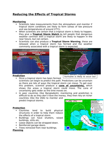 Reducing the effects of tropical storms | Teaching Resources