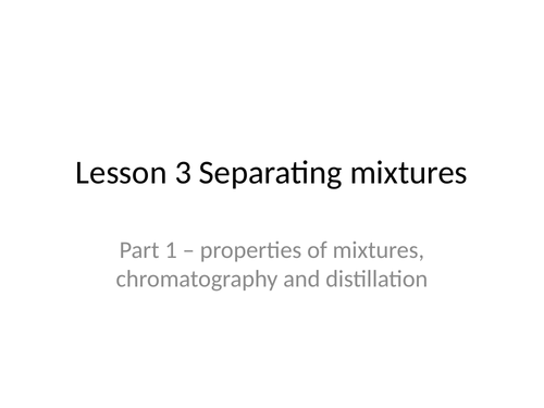 Separating mixtures lessons (2) | Teaching Resources