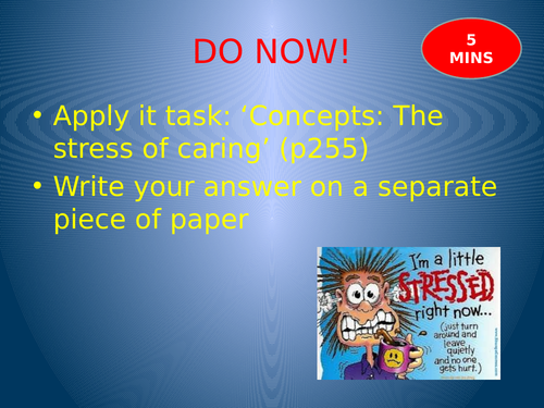 Stress - Lesson 2 The role of stress in illness | Teaching Resources