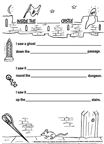 HAUNTED CASTLE Poetry Frame, 2 grades, guided | Teaching Resources