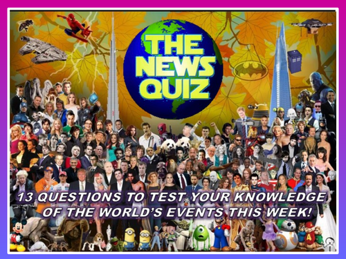 The News Quiz 14th - 21st January 2020 Form Tutor Time Current Affairs ...