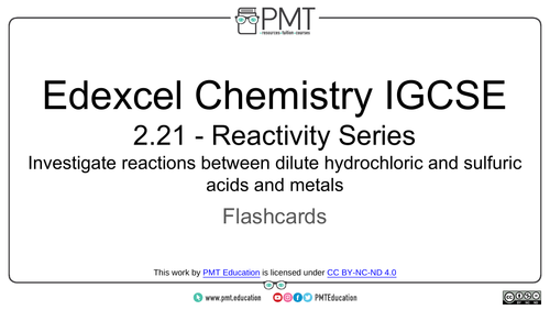 Edexcel IGCSE Chemistry Practical Flashcards | Teaching Resources