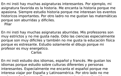 School Subjects - mis asignaturas | Teaching Resources