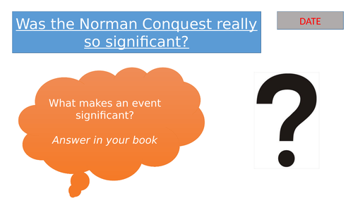 Lesson: Was the Norman Conquest really so significant? | Teaching Resources