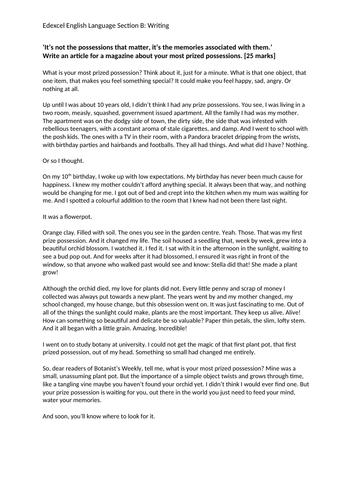 GCSE Transactional Writing Exemplar Essays | Teaching Resources GCSE Transactional Writing Exemplar Essays | Teaching Resources